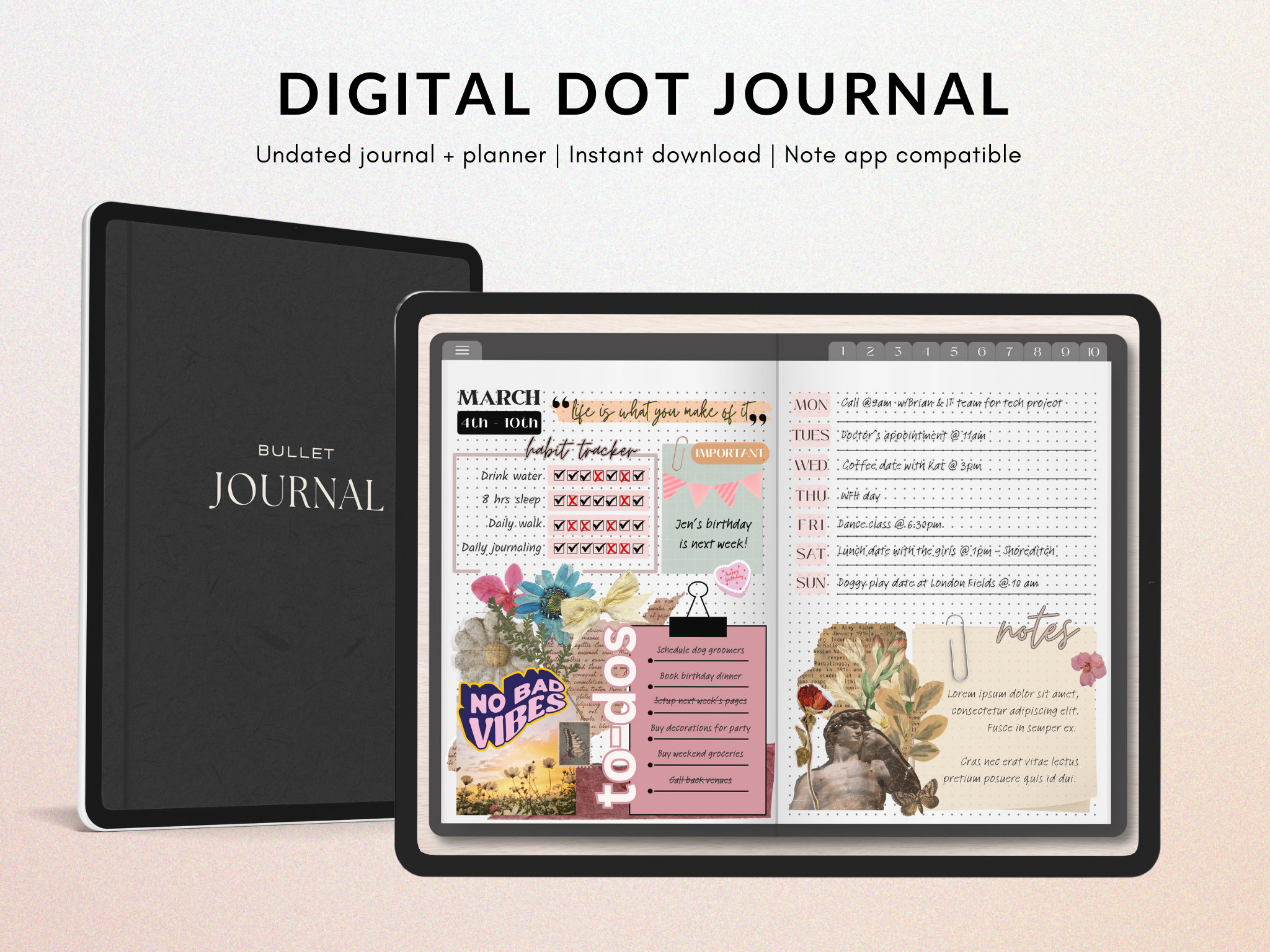 Digital Bullet Journal Digital Notebook Planner Bullet Journal for ...