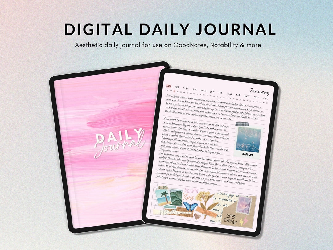 365 Digital Daily Journal Pink Digital PDF Journal for Daily Reflection ...