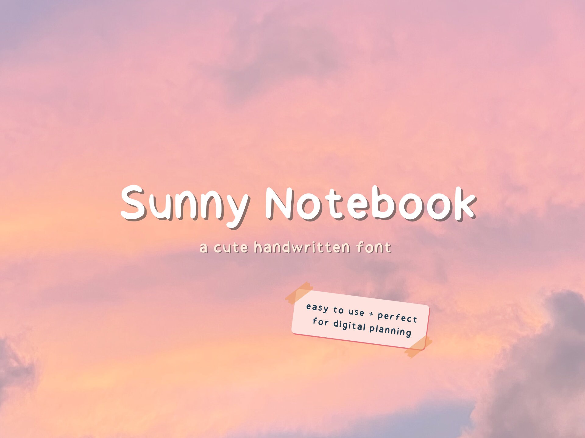 Sunny Notebook Handwritten Font | Cute Note-taking Font | Neat ...