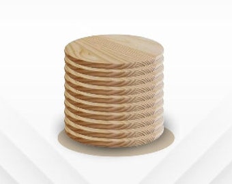 1.25 Thick, One 12'' in Diameter Blank Wood Rounds, Wood Rounds 12 Inch ...