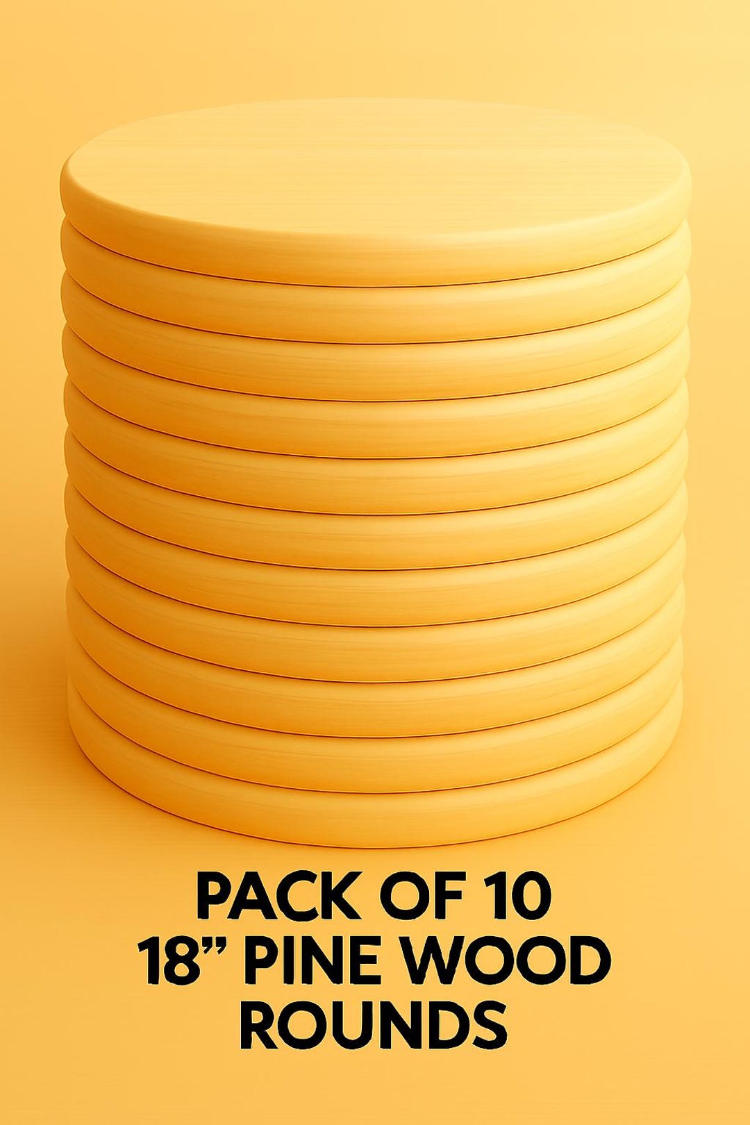 10 Pack - 18" Pine Wood Rounds: DIY Table Tops, Crafts - Etsy