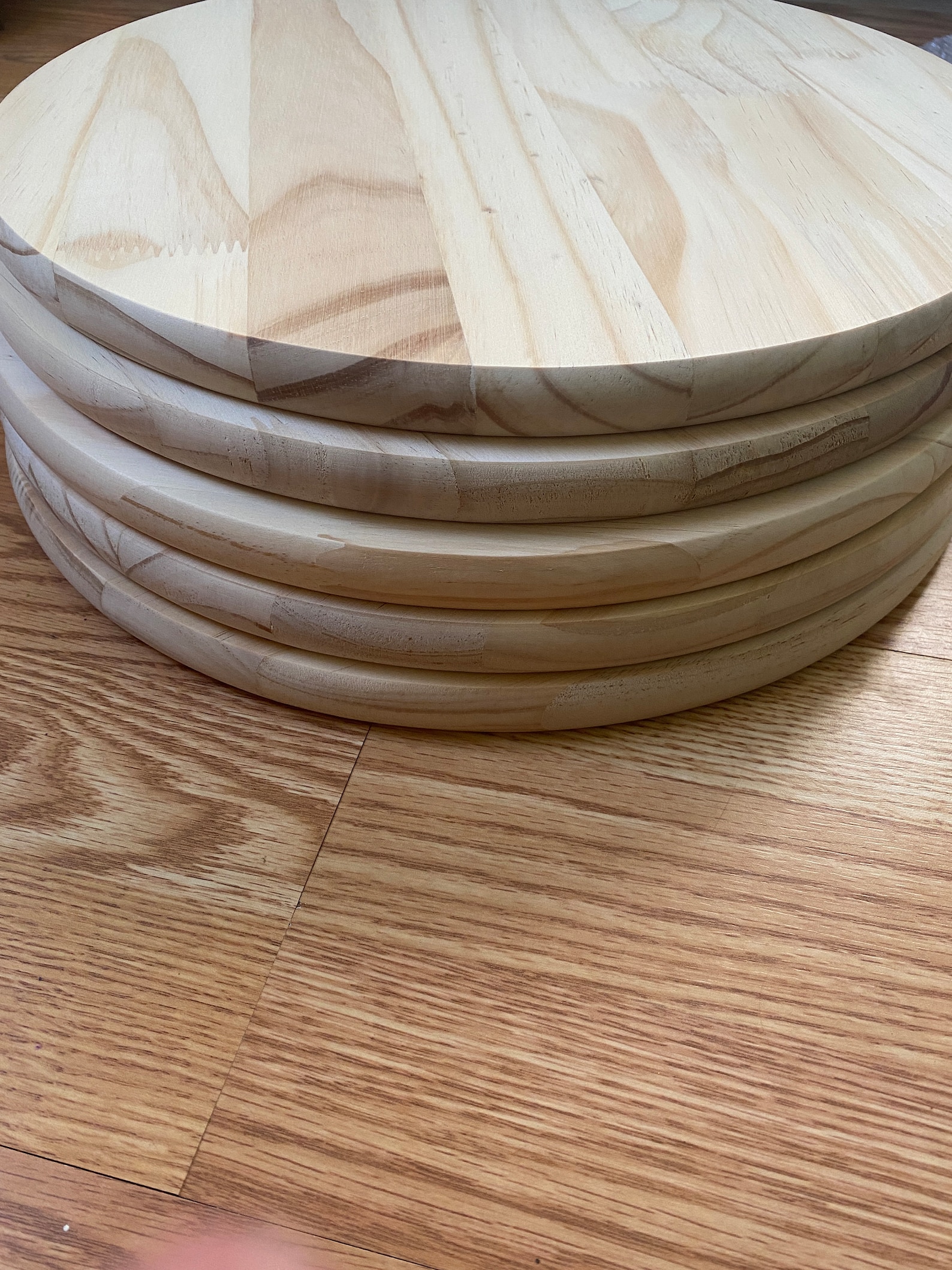 Pine Wood Rounds: 12" Unfinished Craft Blanks (3/4" Thick), Pack of 5 ...