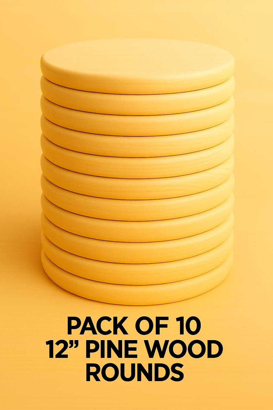 Pine Wood Rounds 12" (3/4" Thick) - Pack of 10 DIY Craft Blanks - Etsy