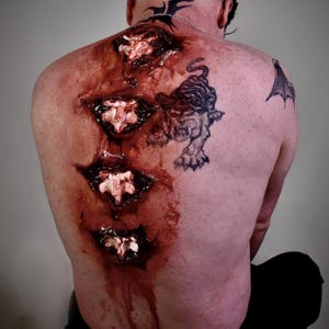 The Exposed Spine | Silicone Prosthetic With Resin Plastic Bones | SFX ...