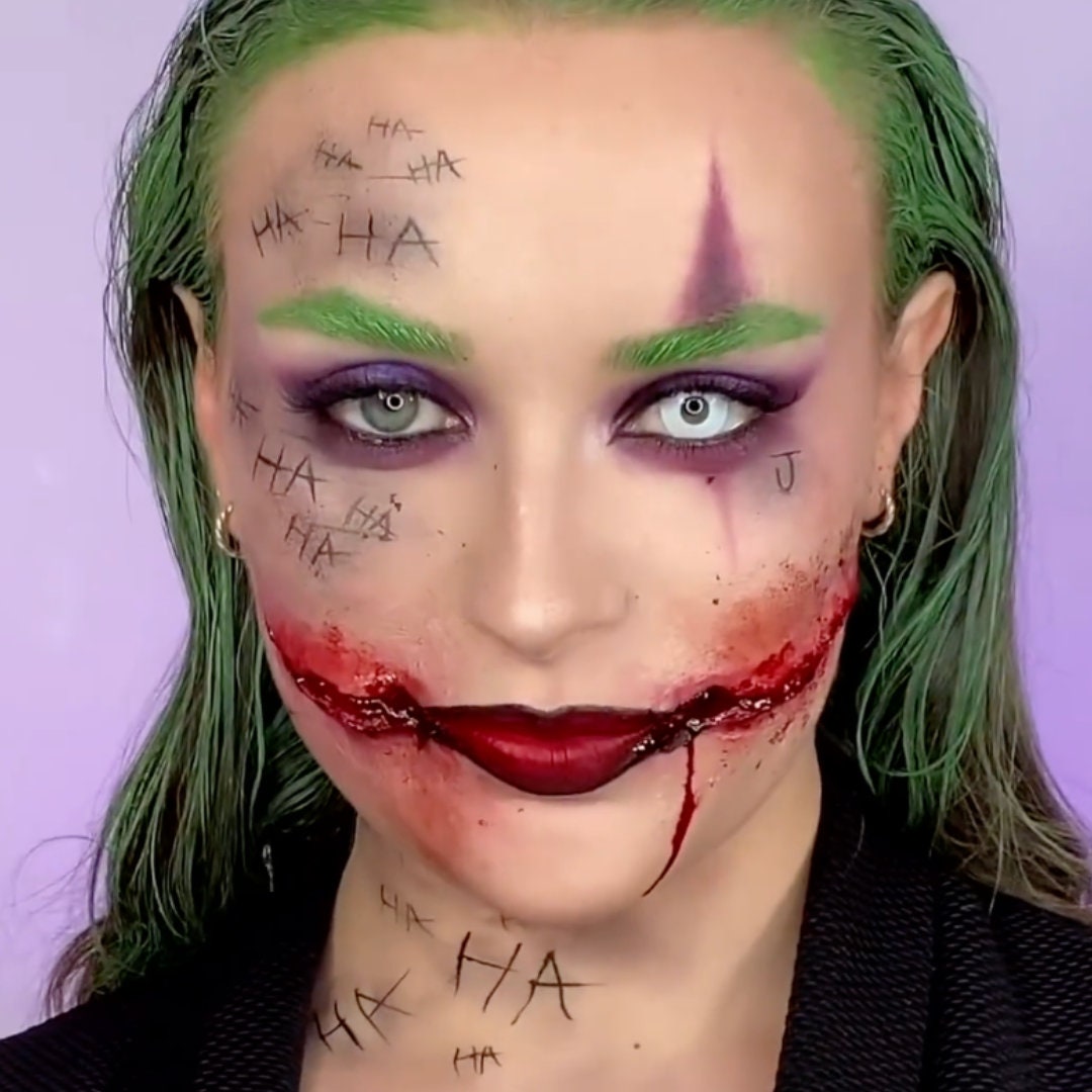 The Chelsea Smile the Joker Inspired Silicone Prosthetic SFX Make Up - Etsy