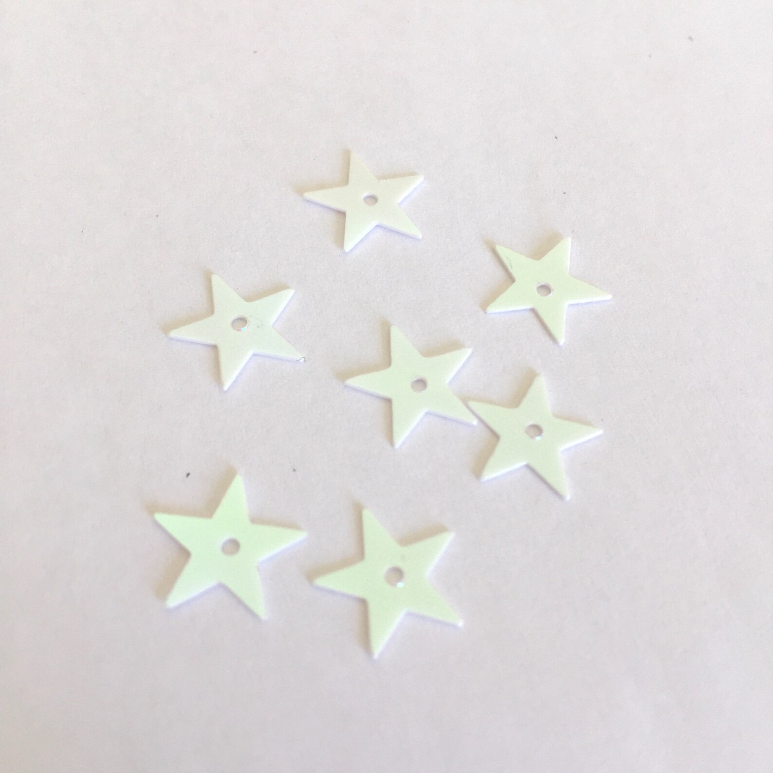 Approx 400 pcs flat shiny white star shape 10mm iridescent | Etsy