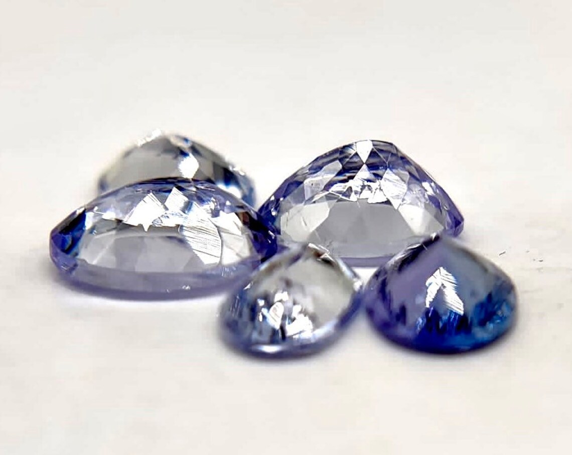 5 Piezas Lote Tanzanita 100% Natural 4.430 Carats | Etsy