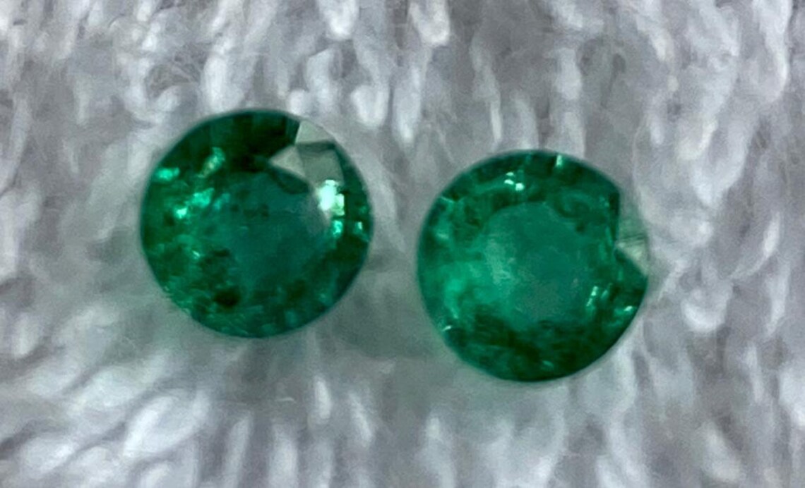 Top Quality Emerald Pair 100% Natural 0.51 CARAT 4X4MM | Etsy