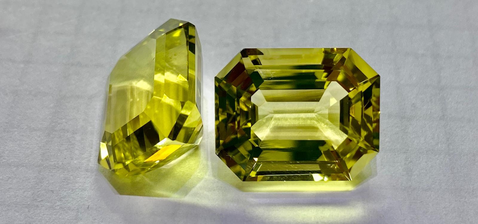 Natural Green Gold Lemon Citrine Pair Ascher Cut - Etsy