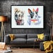 Multi Pet Portrait Custom Double Dog Portrait Watercolor 2 Dog - Etsy