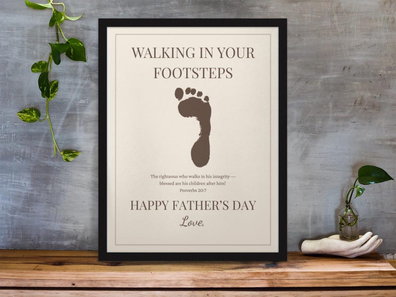 Walking in Your Footsteps Father’s Day Printable – Christian Handprint ...