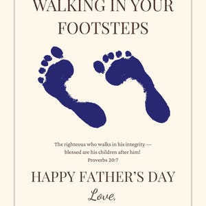 Walking in Your Footsteps Father’s Day Printable – Christian Handprint ...
