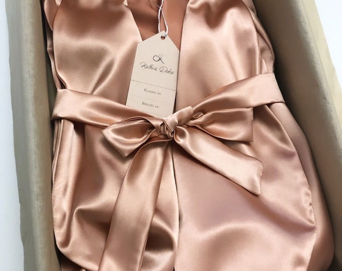 UNIQUE BRIDAL ROBE Basic Rose Gold - Etsy