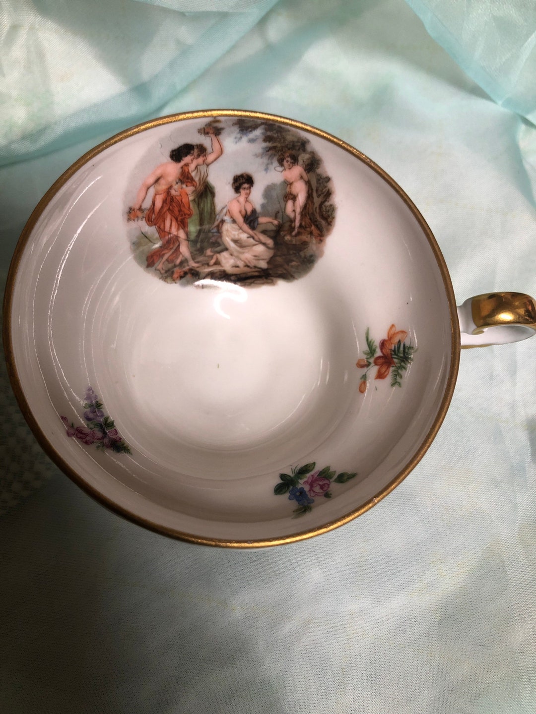 Antique German Teacup, Schaubach Kunst - Etsy
