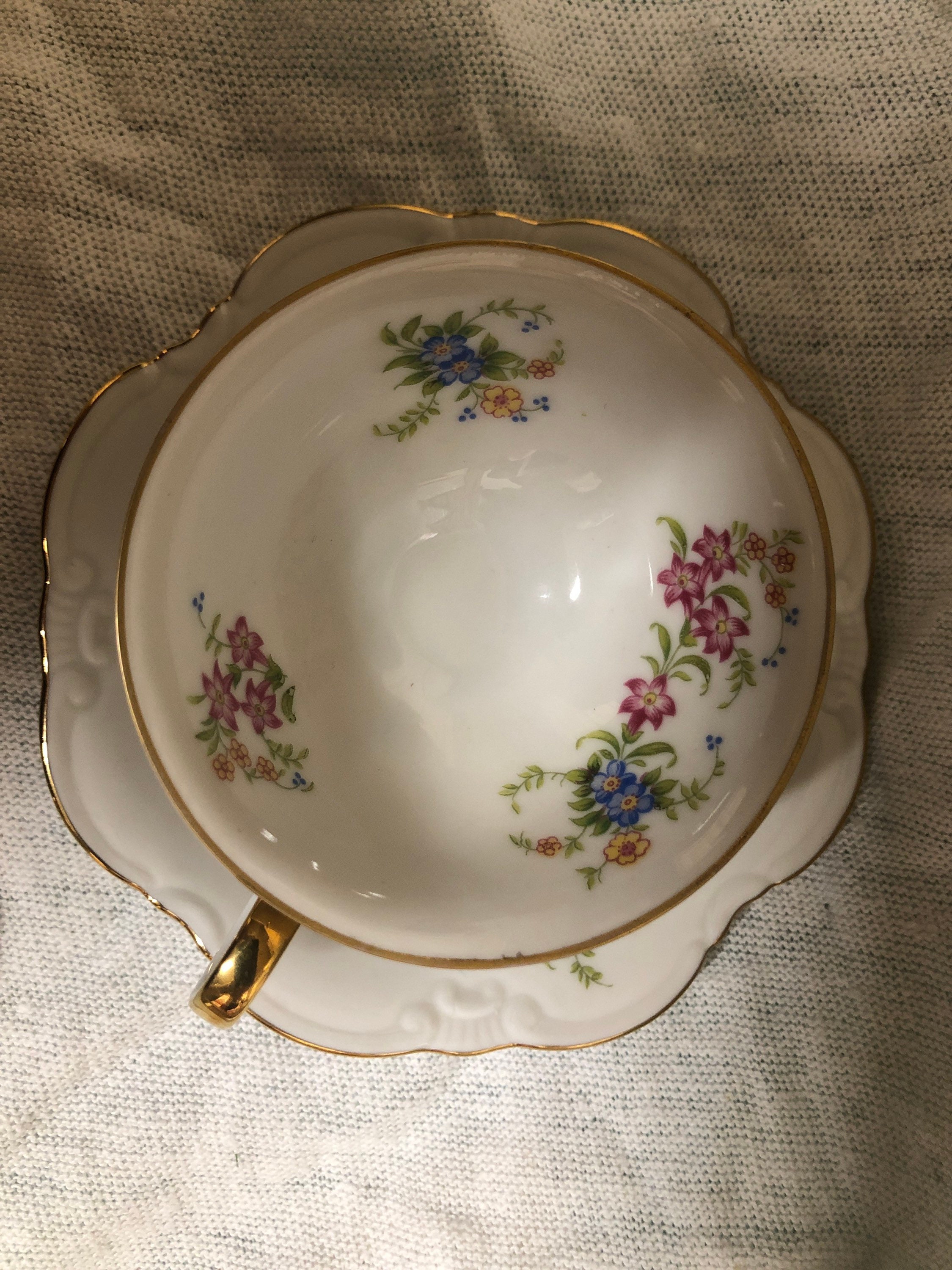 Antique Bavarian Tea Cup and Saucer - Etsy