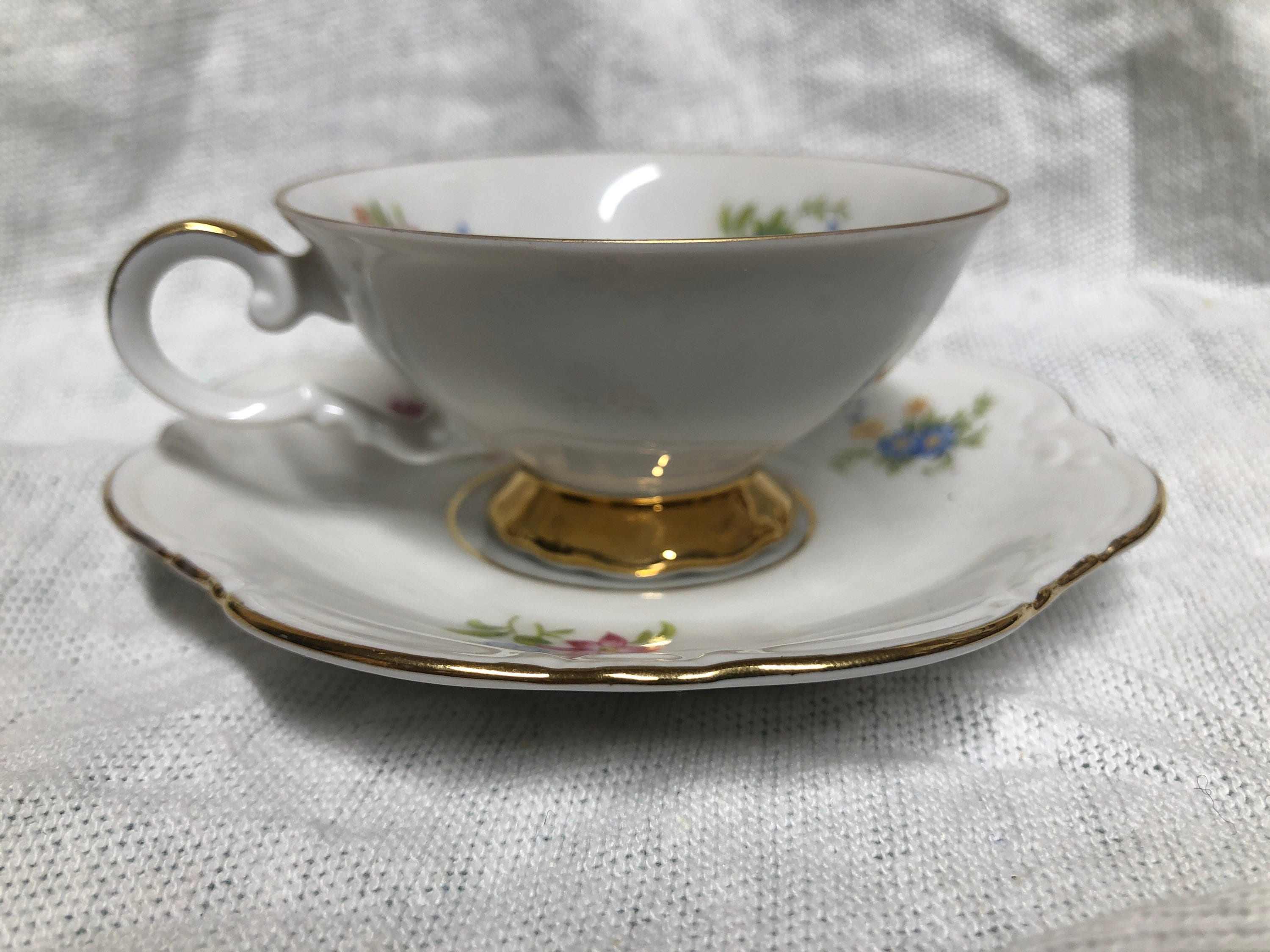 Antique Bavarian Tea Cup and Saucer - Etsy