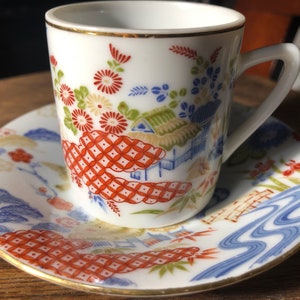 Antique Mini Japanese Teacup & Saucer- Sato Gordon Collection-1940’s - Etsy