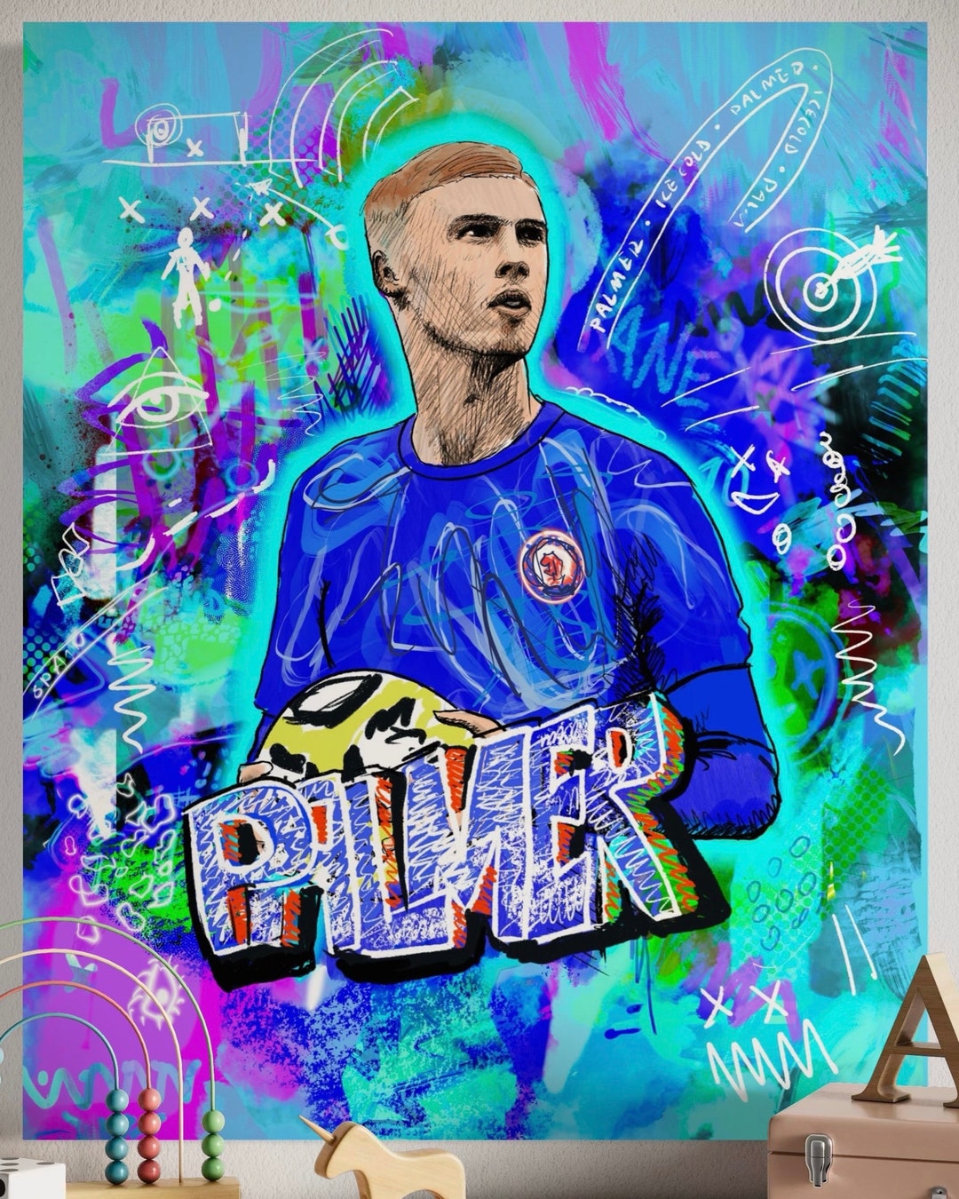 Cole Palmer Original Digital Poster, Palmer Chelsea Canvas and Hoodie ...