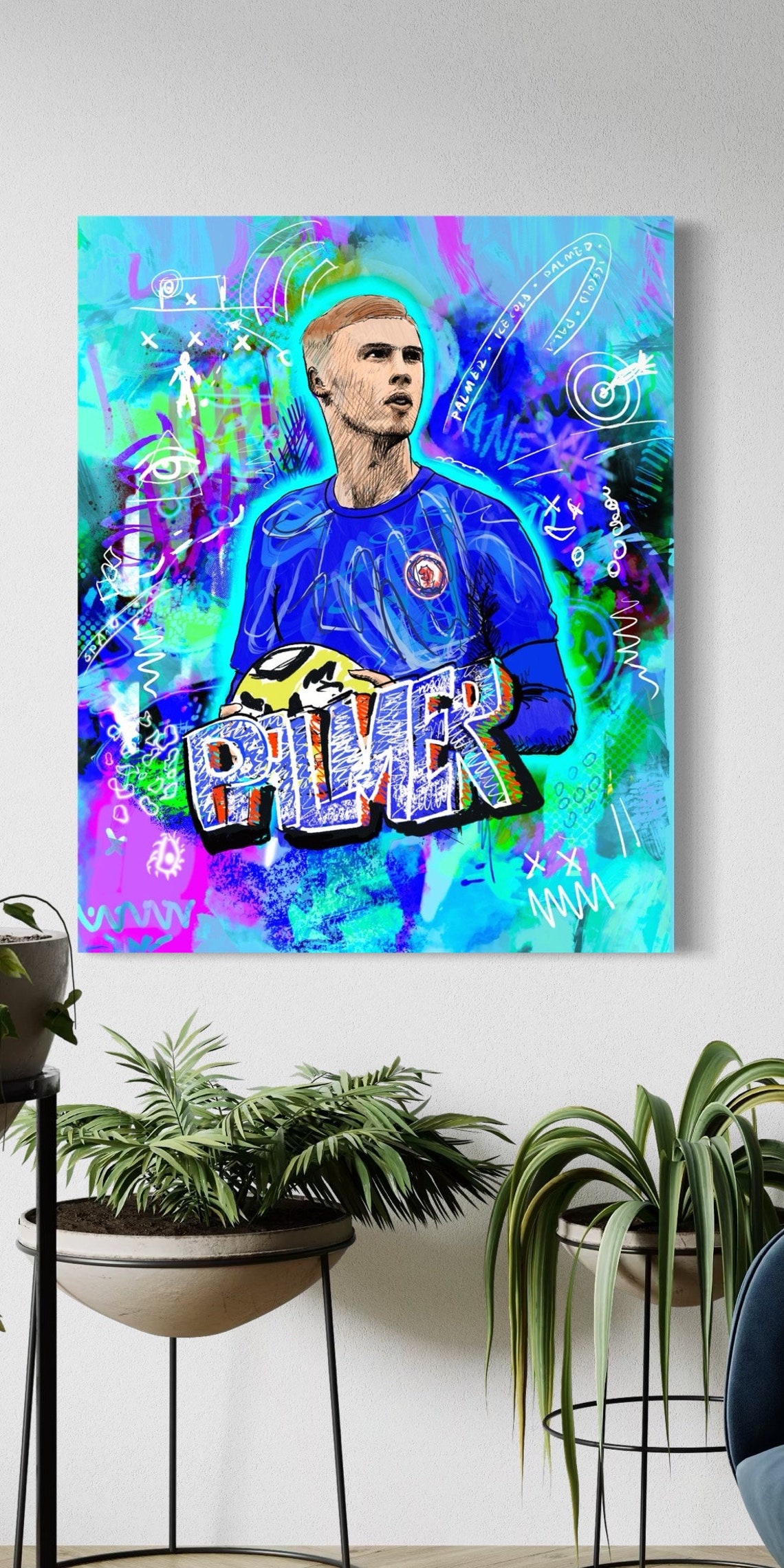 Cole Palmer Original Digital Poster, Palmer Chelsea Canvas and Hoodie ...
