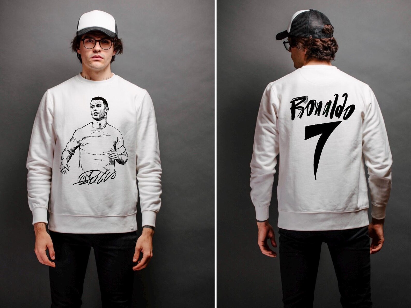 Cristiano Ronaldo Sweatshirt Ronaldo Hoodie Original Artwork Classic ...