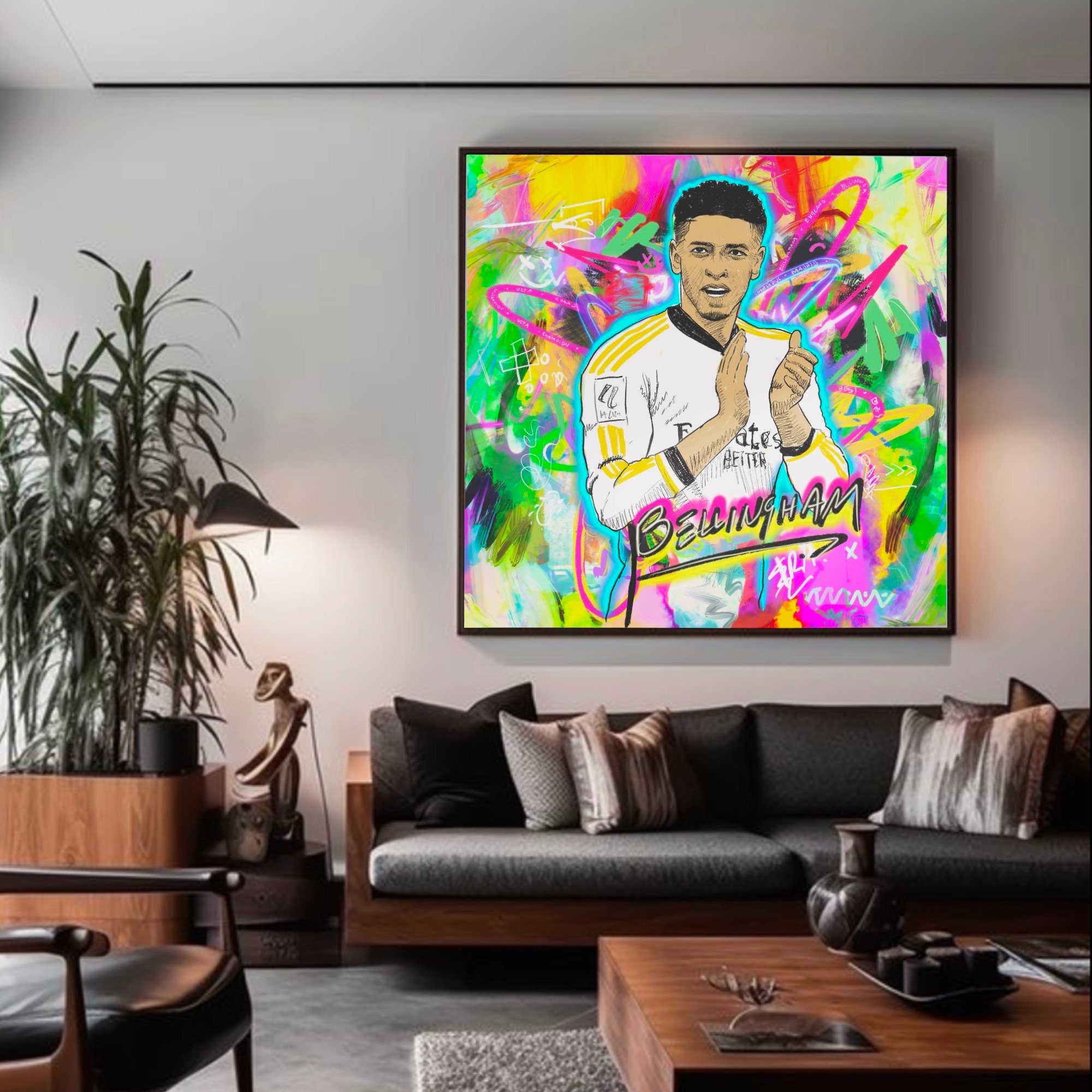 Jude Bellingham Art, Bellingham England Portrait, Real Madrid Print ...