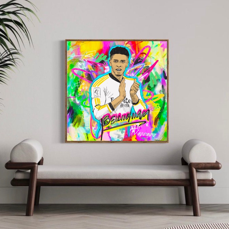 Jude Bellingham Art, Bellingham England Portrait, Real Madrid Print ...