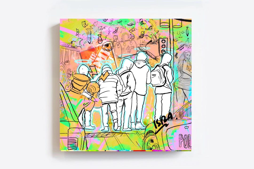 Original Immigration Artwork, Refugee Art Canvas and Poster for ...