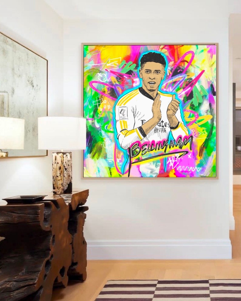 Jude Bellingham Art, Bellingham England Portrait, Real Madrid Print ...