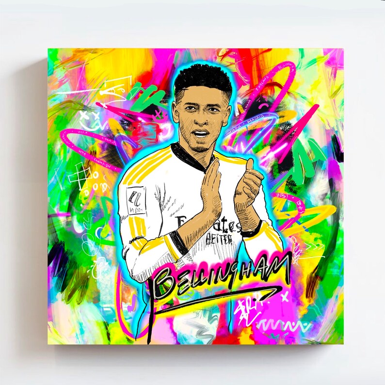 Jude Bellingham Art, Bellingham England Portrait, Real Madrid Print ...