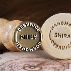 Custom Brass Logo Stamp for Clay, Ceramics, Soap - Etsy