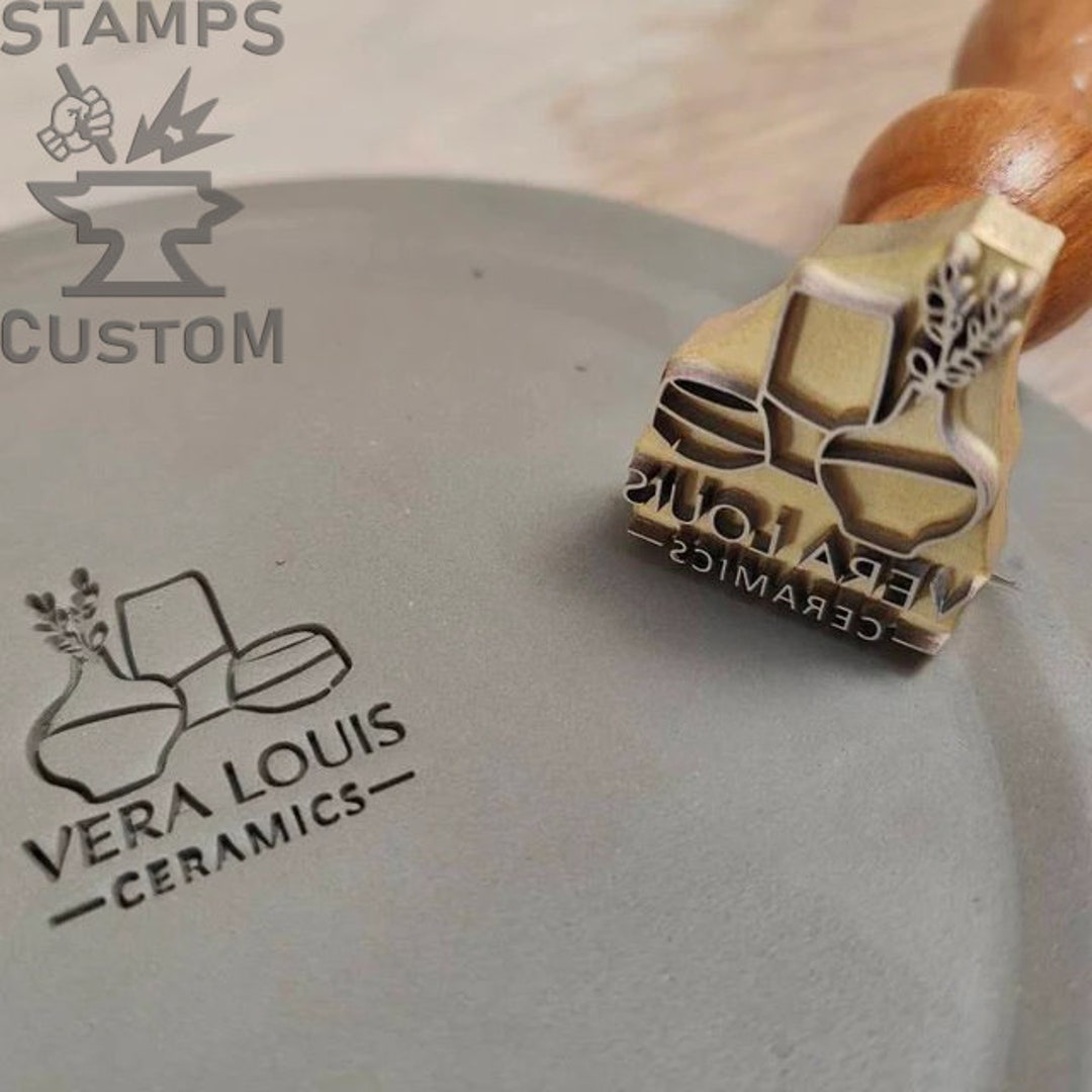 Makers Mark Stamp for Clay Personalized Pottery Stamp Clay Stamp Custom ...