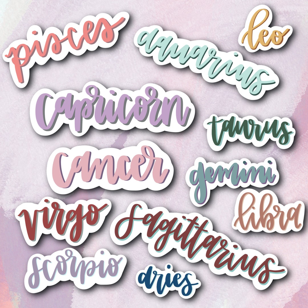 Zodiac Sign Stickers, Horoscope Stickers, Zodiac Sticker Aesthetic ...