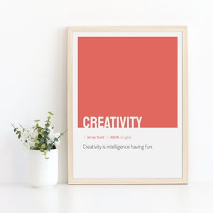 Criativity Definition Print, Dictionary Art, Instant Download ...