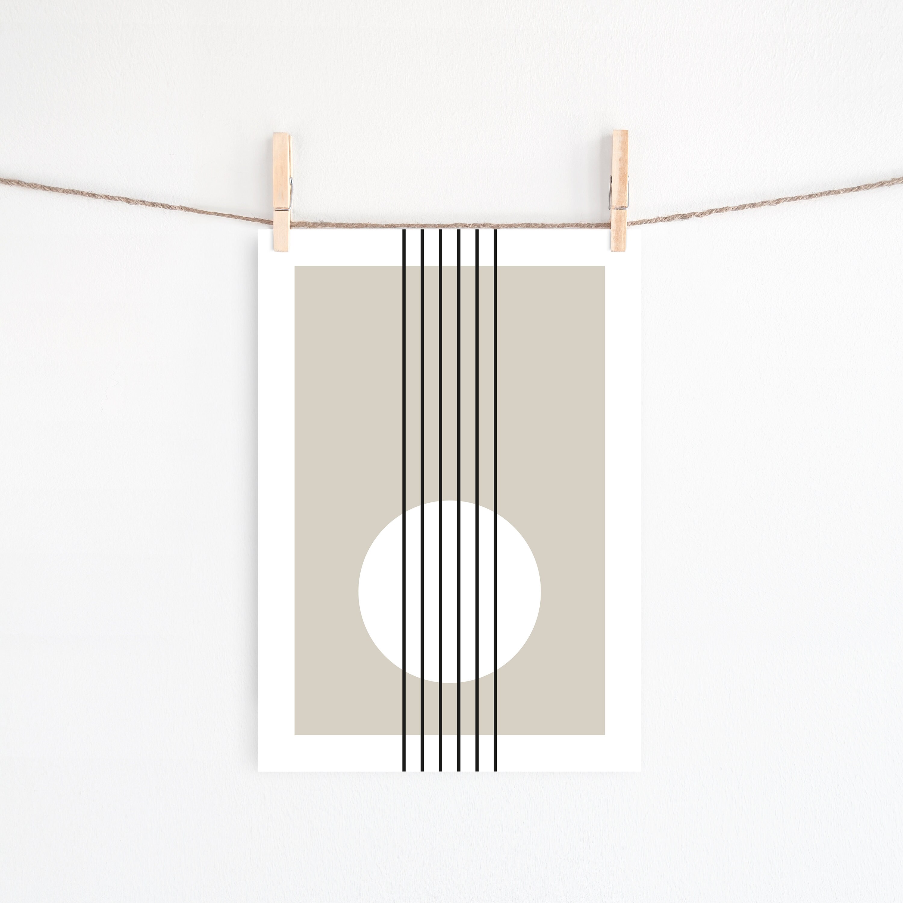 Neutral Modern Wall Art Guitar Poster Music Room Decor - Etsy