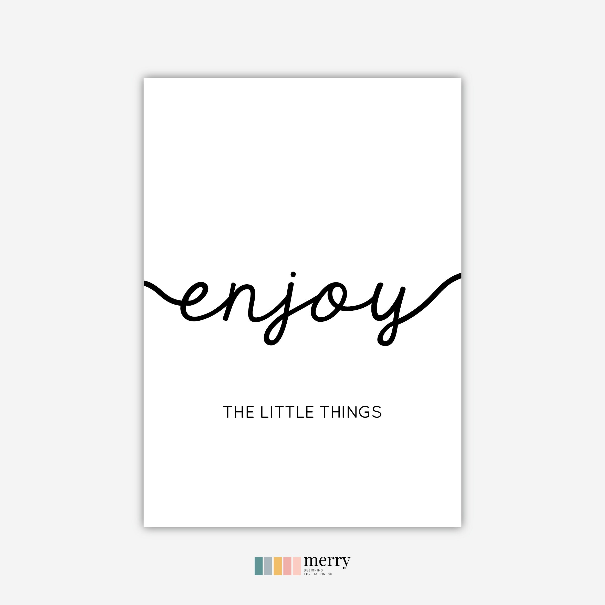 Enjoy the Little Things Wall Print Instant Download - Etsy
