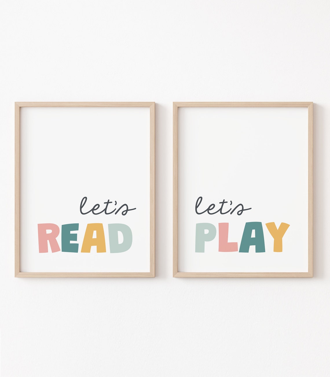 Set of 6 Rainbow Classroom Posters Printable Kids Wall Art | Etsy