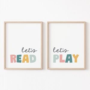 Set of 6 Rainbow Classroom Posters, Printable Kids Wall Art ...