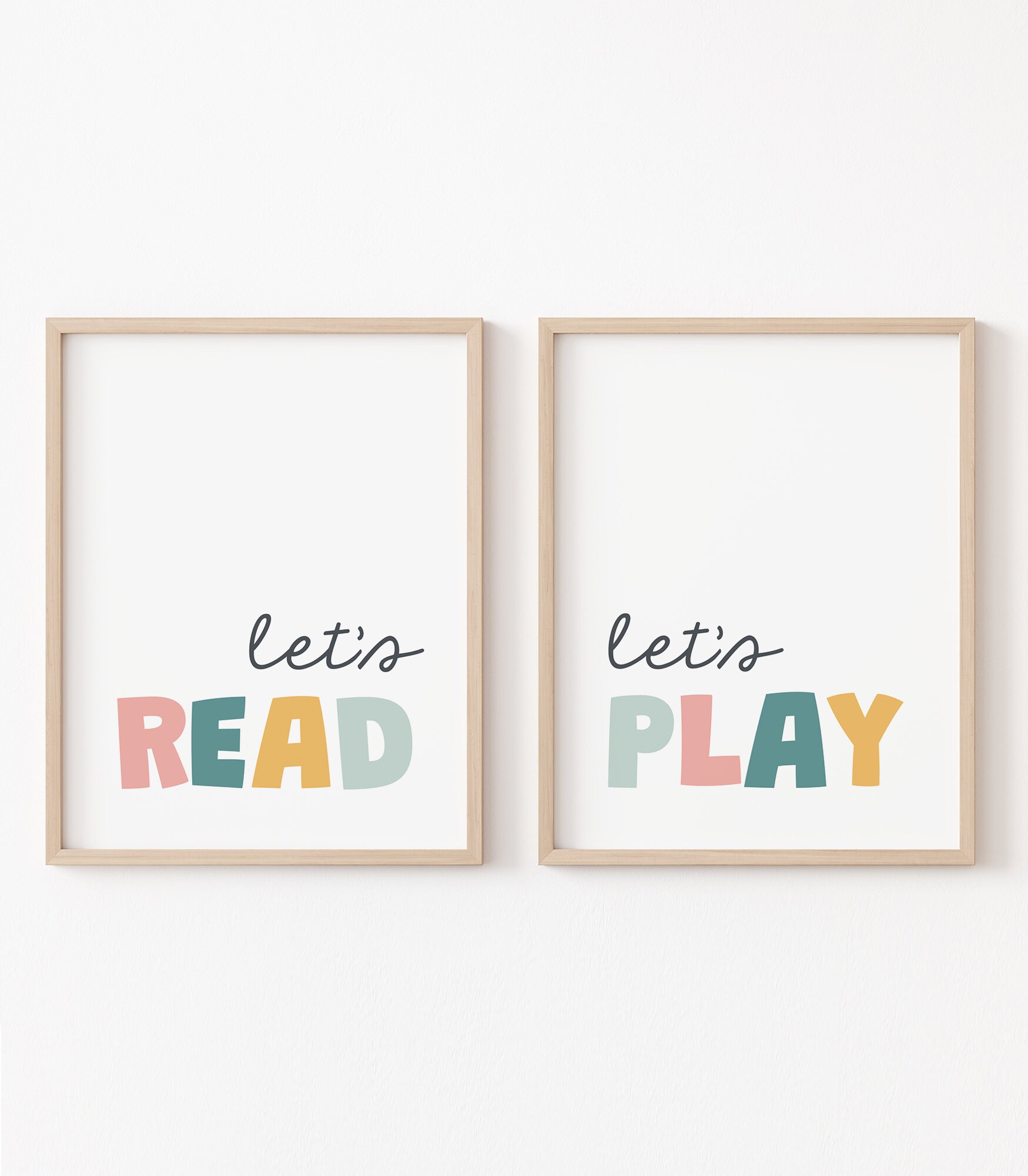 Set of 6 Rainbow Classroom Posters Printable Kids Wall Art - Etsy