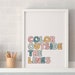 Kids Room Printable Wall Art, Color Outside the Lines, Instant Download ...