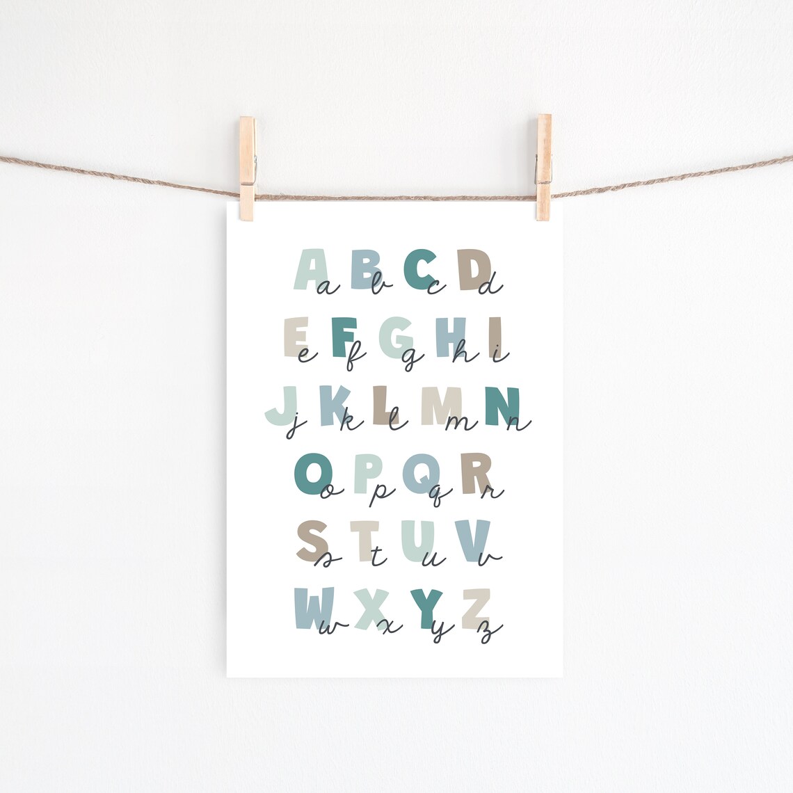 Set of 6 Learning Posters, Printable Kids Wall Art, Educational Posters ...