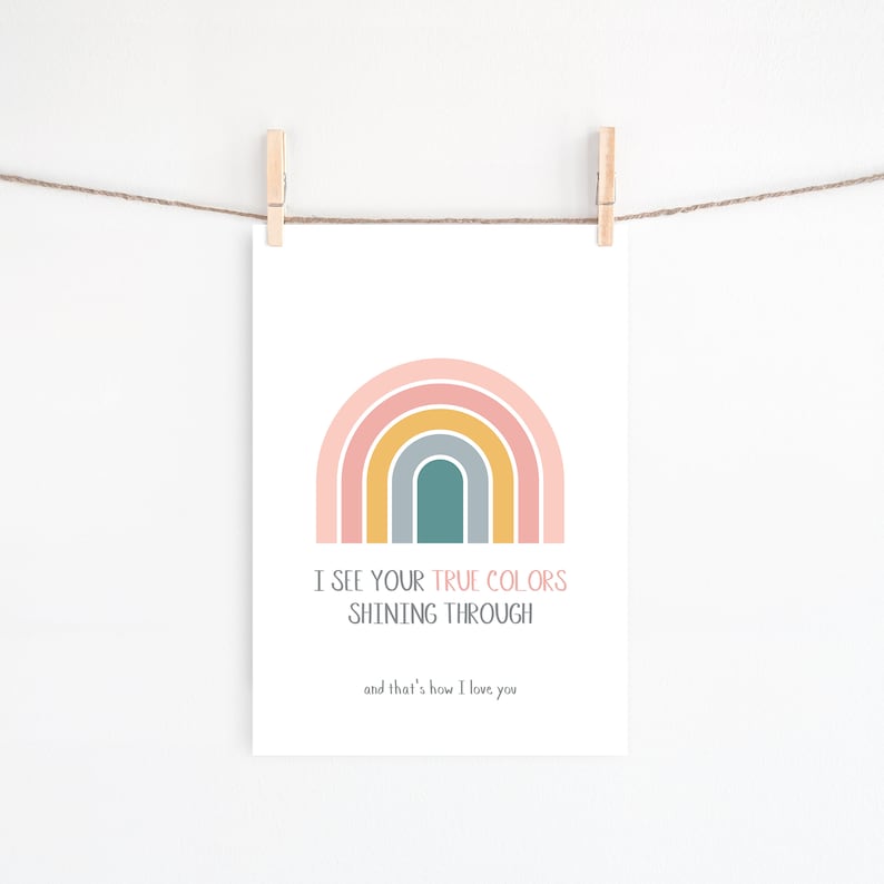 Set of 6 Rainbow Classroom Posters Printable Kids Wall Art - Etsy