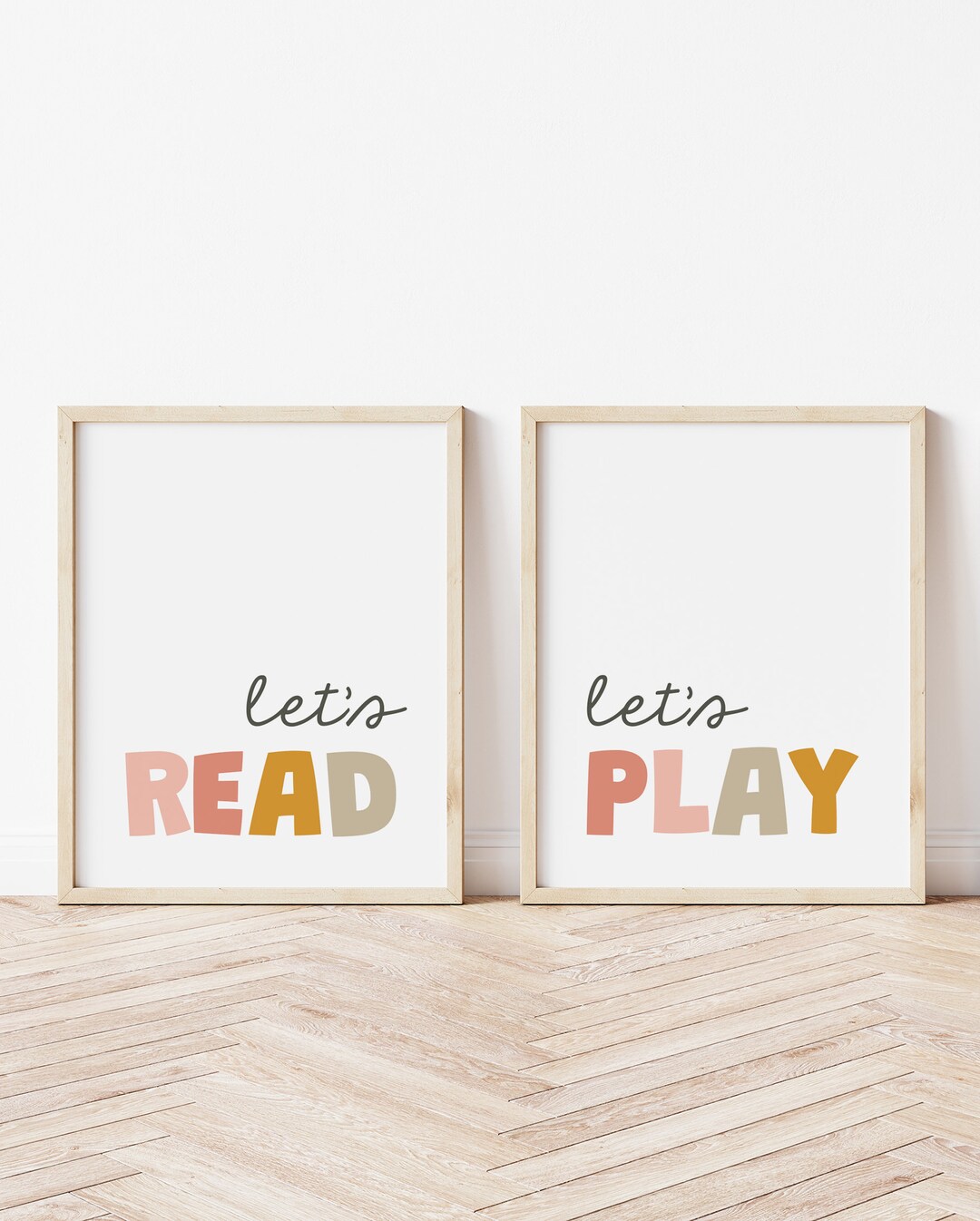 Lets Read Lets Play Printable Wall Art, Set of 2, Instant Download ...