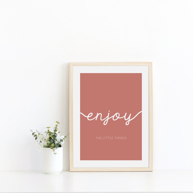 Enjoy the Little Things Wall Art, Instant Download, Printable Wall ...