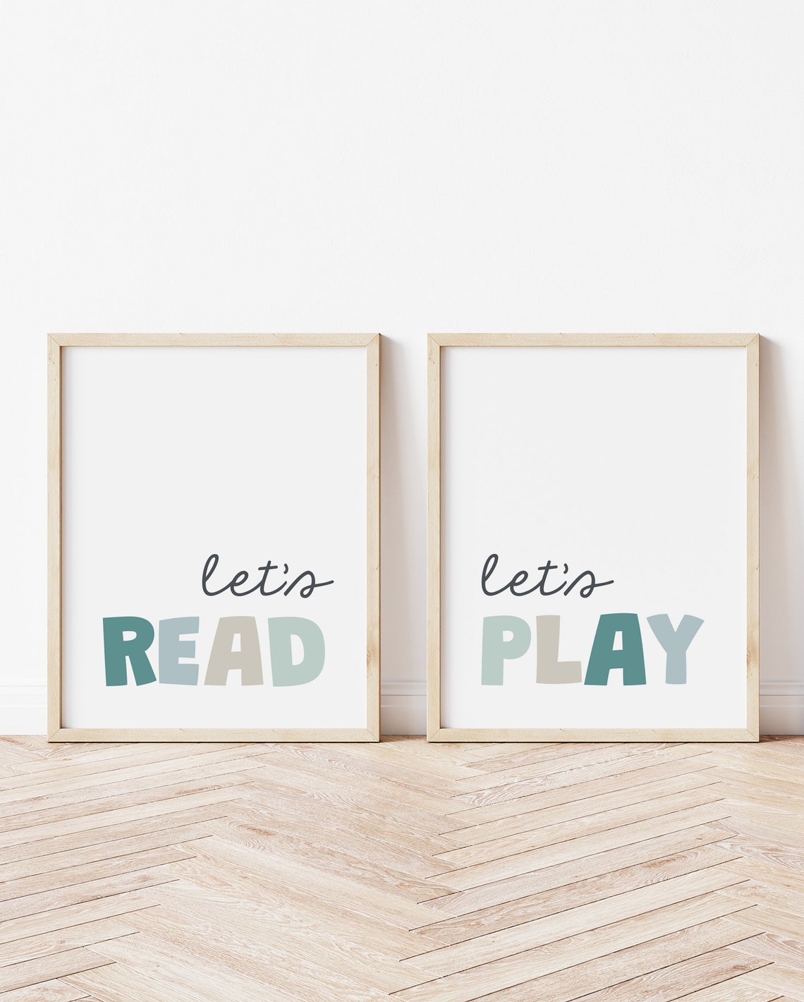 Lets Read Lets Play Printable Wall Art, Set of 2, Instant Download ...