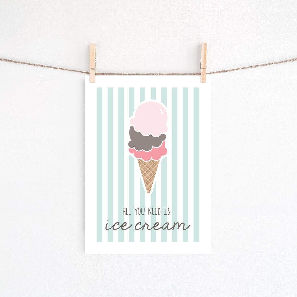 Ice Cream Party Kit Printable, Instant Download, Birthday Party Pack ...