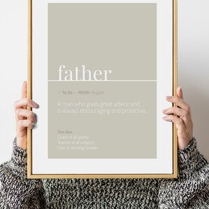 Father Definition Print Dictionary Art Instant Download | Etsy