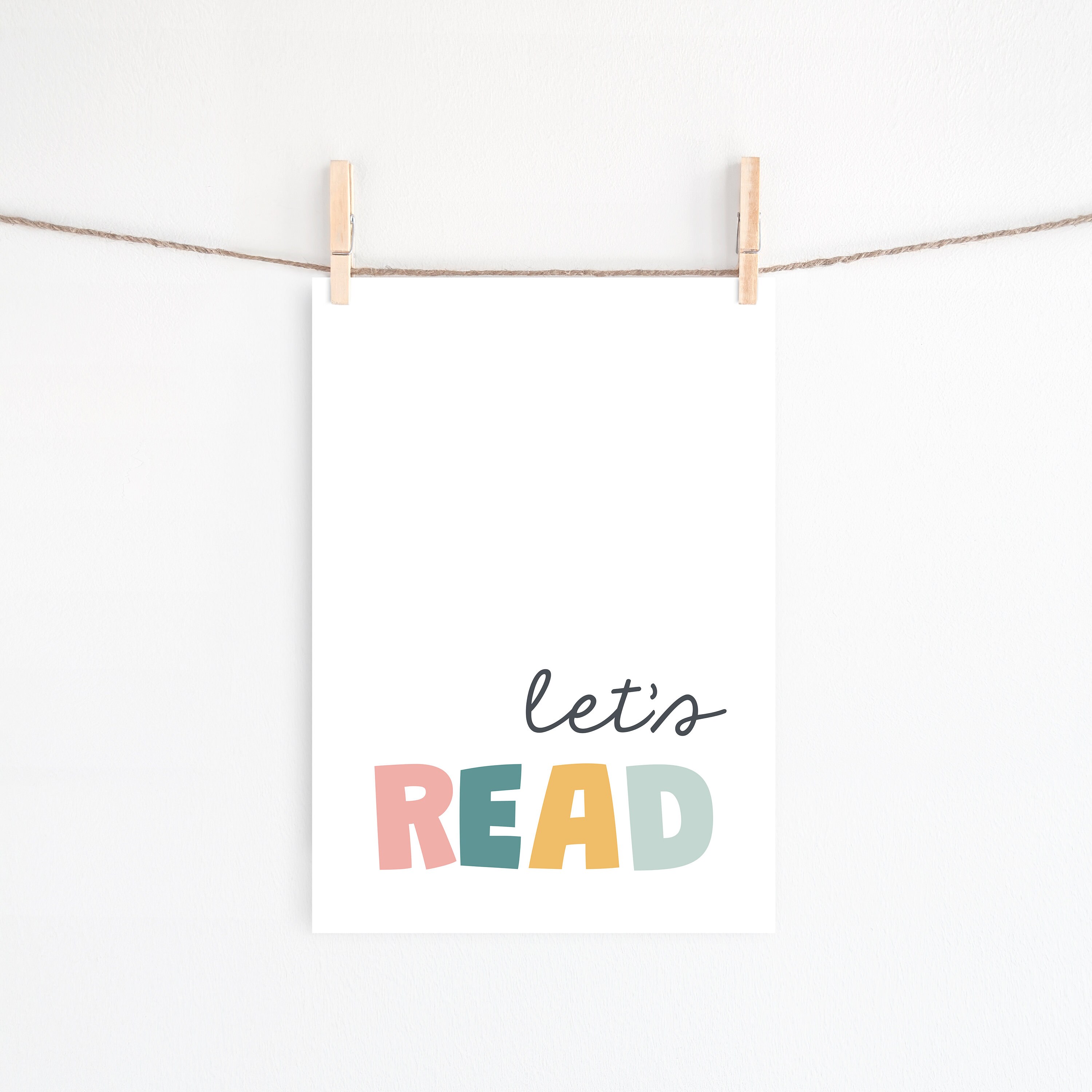 Lets Read Lets Play Printable Wall Art, Set of 2, Instant Download ...