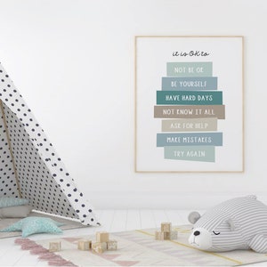 It is OK Not to Be OK Poster, Instant Download, Kids Affirmations ...