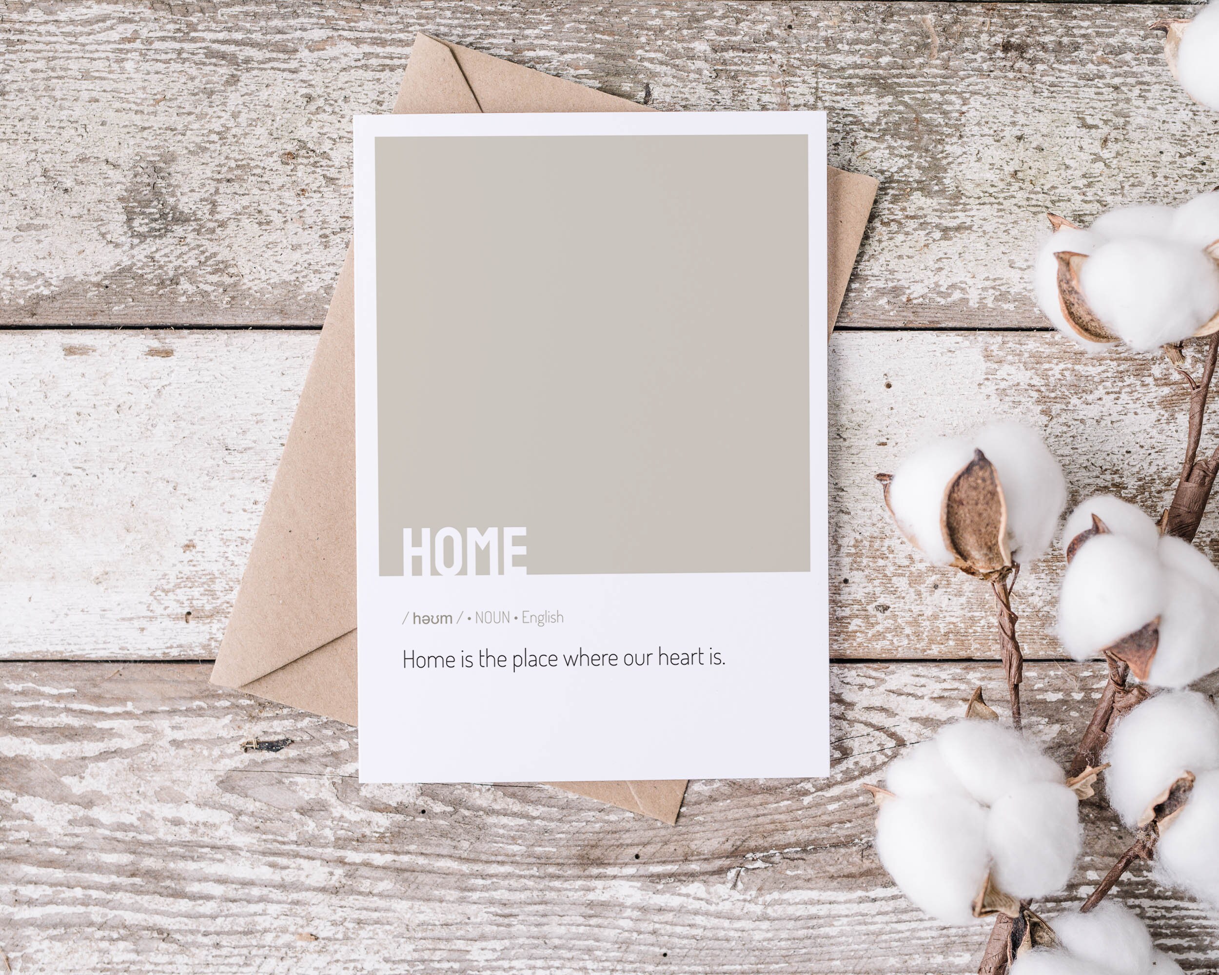 Home Definition Wall Art, Block Color Poster, Home is Where Our Heart ...