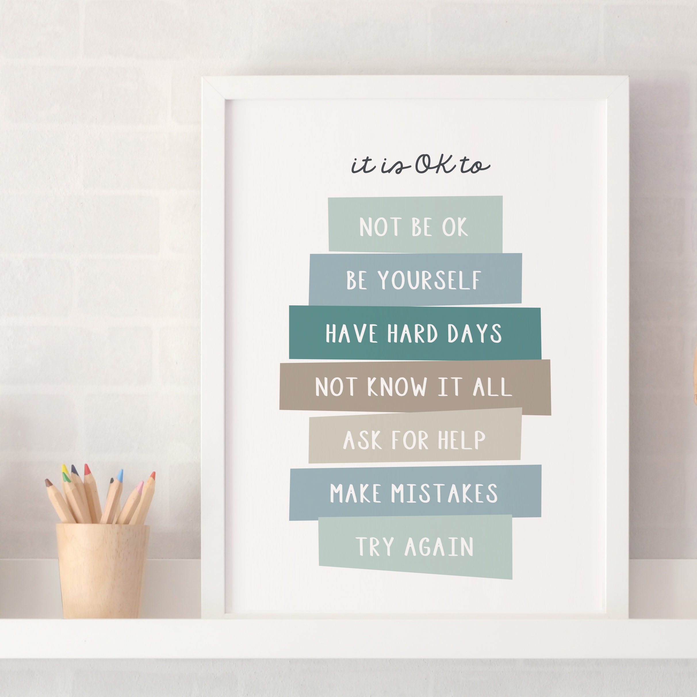 It is OK Not to Be OK Poster Instant Download Kids - Etsy